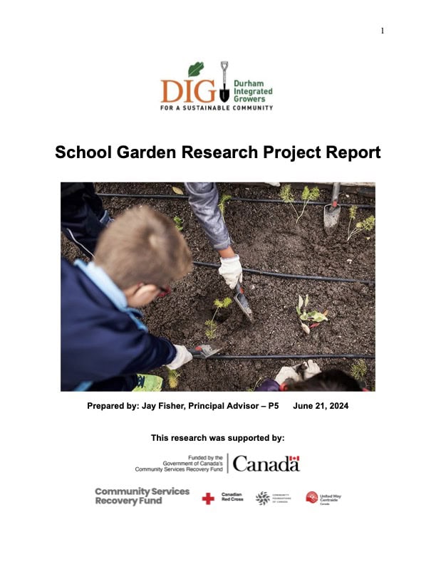 School Garden Report - Durham Integrated Growers